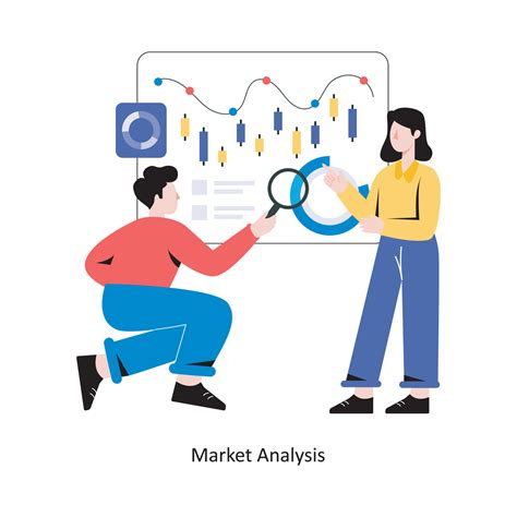 Market Analysis Flat Style Design Vector Illustration Stock