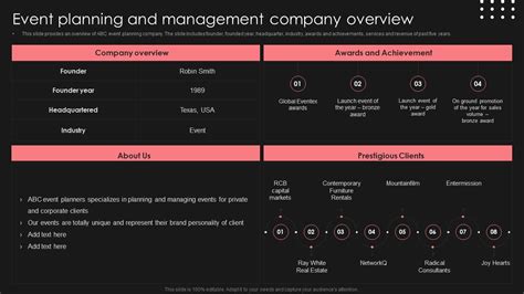 Positive Impact Of Effective Event Planning And Management Company Overview Mockup Pdf