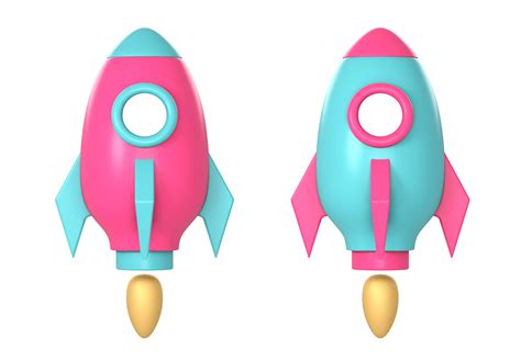 3d Spaceship Or Spacecraft Rocket Icon Illustration For Ui Ux Web Mobile Apps Social Media Ads