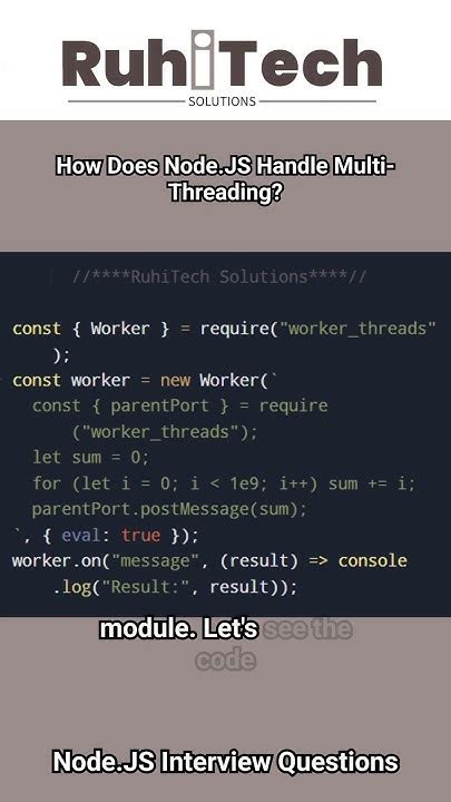 Node Js Handle Multi Threading Nodejsinterviewquestions