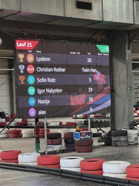 Hannoverkart O Mania December 8 2024 Go Kart Scoreboard Displaying Results In Indoor Track