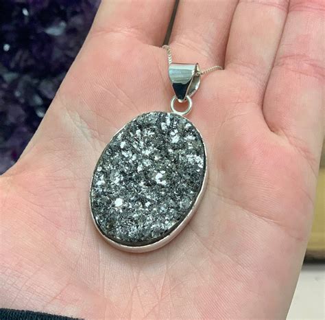 Marcasite 925 Sterling Silver Pendant Rough Marcasite Sparkly