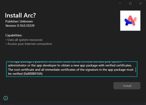 Cant Install Arc On Windows R Arcbrowser