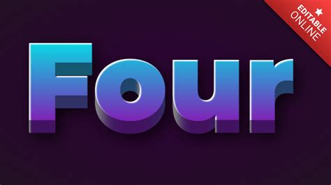 Four | Text Effect Generator