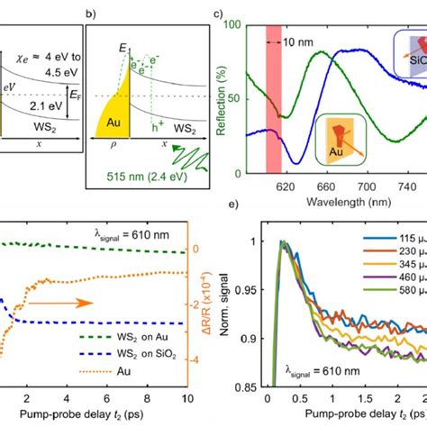Pp Transient Absorption Measurement On Ws2au And Ws2sio 2 At λ Signal