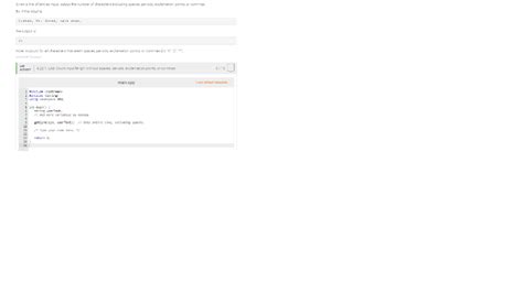 Solved Given A Line Of Text As Input Output The Number Of