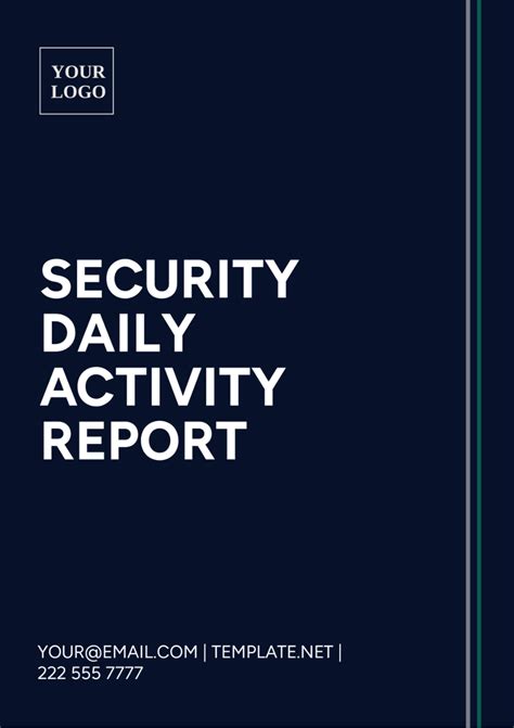 free security daily activity report template to edit online