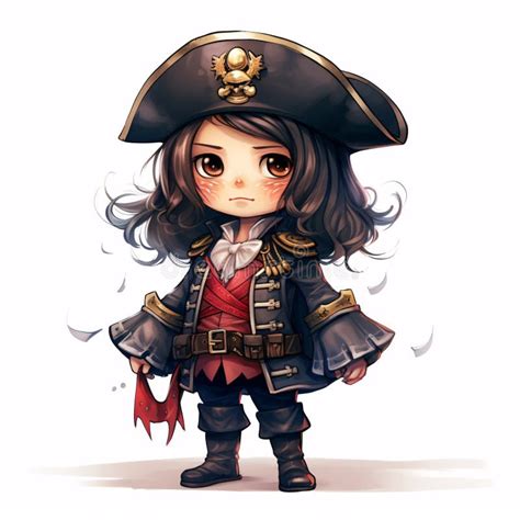 Chibis Manga Cute Ship Pirate Captain Stock Illustration Illustration