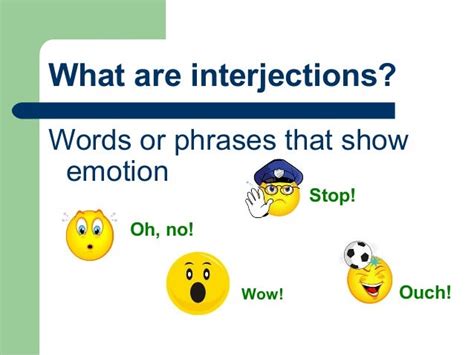 Parts Of Speech Interjections