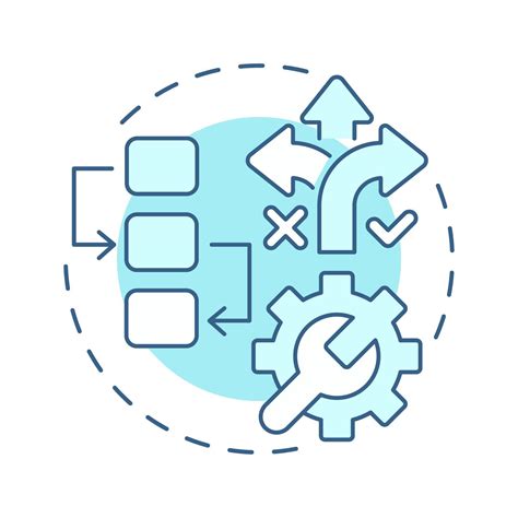 Flow Chart Sop Soft Blue Concept Icon Hierarchy Structure Task List
