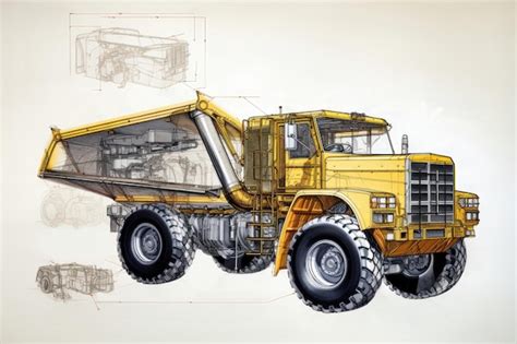 Premium Ai Image Projection Of A Modern Truck Or Truck 3d Graphic