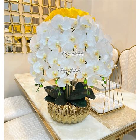 Jual Rangkaian Bunga Anggrek Premium Jumbo Bunga Anggrek Latex Dengan