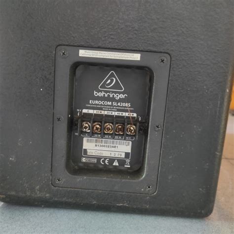 Jual Subwoofer Pasif Behringer Eurocom Sl4208s Original Second Kota