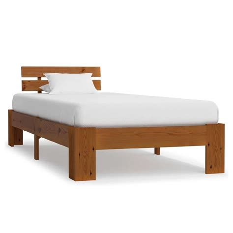 Absecon Wooden Small Single Bed In Honey Brown