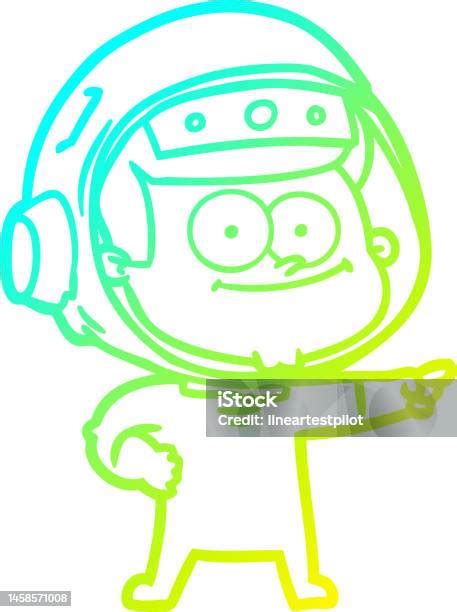 행복한 우주 비행사 만화의 차가운 그라데이션 선 그리기 그라데이션에 대한 스톡 벡터 아트 및 기타 이미지 그라데이션 낙서 드로잉 라인아트 Istock