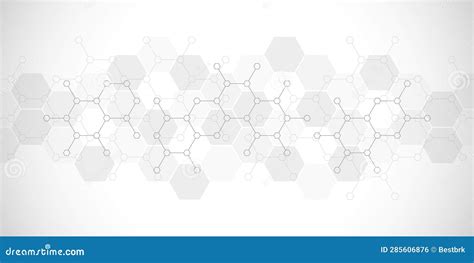 Illustration Of The Abstract Background Of Molecules Molecular