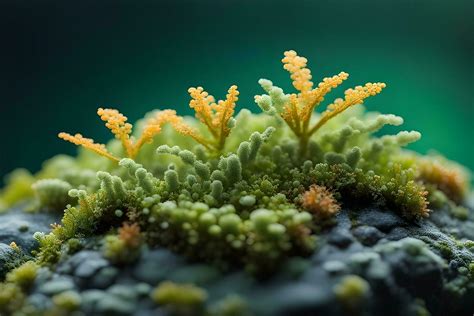 Ai Generated Explore The Miniature World Of Lichen Growing On A Stone