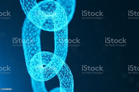 블록 체인 개념 디지털 블록 체인 기술입니다 Cryptocurrency 디지털 코드의 개념 블루 도트 네트워크 추상적인 배경
