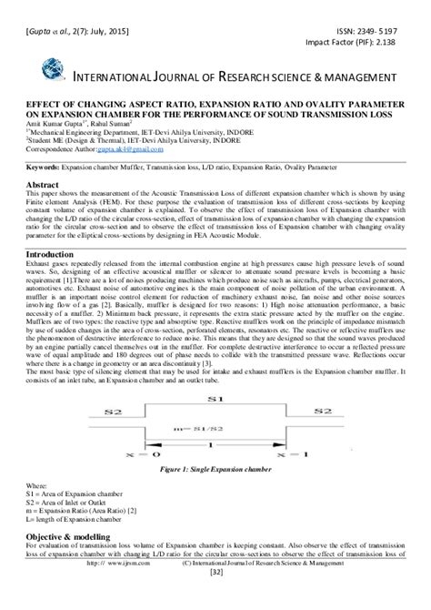 Pdf International Journal Of Research Science And Management Effect Of