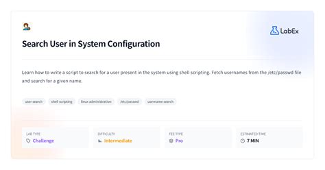 Search User In System Configuration Labex