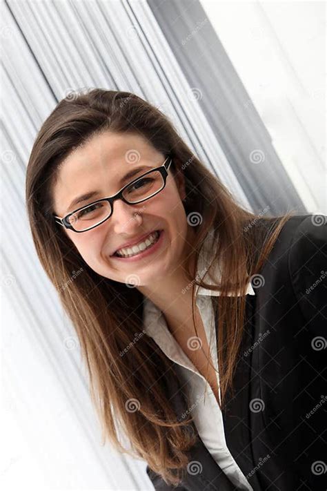 Smiling Professional Woman In Glasses Stock Image Image Of Young