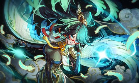 Xianyun And Cloud Retainer Genshin Impact Drawn By Yurika Danbooru