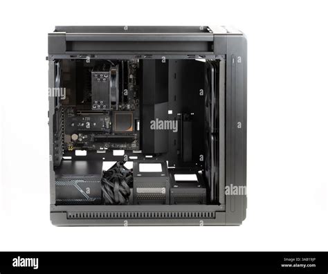 Side View Big Tower Pc Case Chassis Inside Motherboard Cpu Fan
