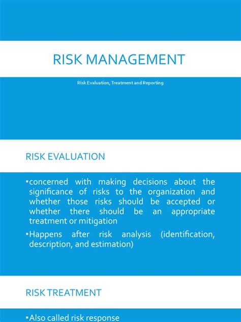 Unit 3 Risk Management Part 3 Pdf Risk Risk Management