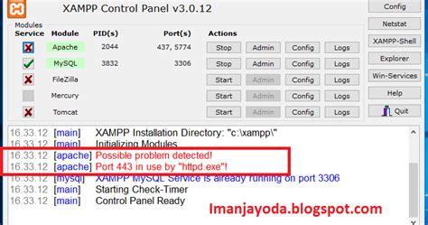 Cara Mengatasi Apache Tidak Bisa Running Start Di Xampp