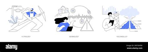 Geology Science Abstract Concept Vector Illustrations Stock Vector