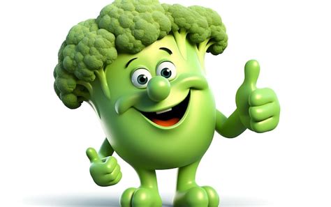 Premium Ai Image Cartoon Vegetable Funny Mascot Giving Thumbs Up