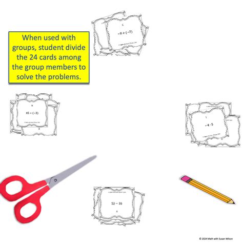 Add Subtract Multiply Divide Integers Individual Group Class Activities Made By Teachers