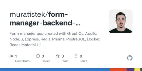 GitHub Muratistek Form Manager Backend Project Form Manager App Created With GraphQL Apollo