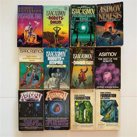 Isaac Asimov Sci Fi Paperback Lot Of 12 Vintage Books Foundation