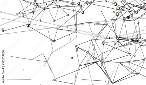 Abstract Connected Dots And Lines Concept Of Ai Technology Motion Of