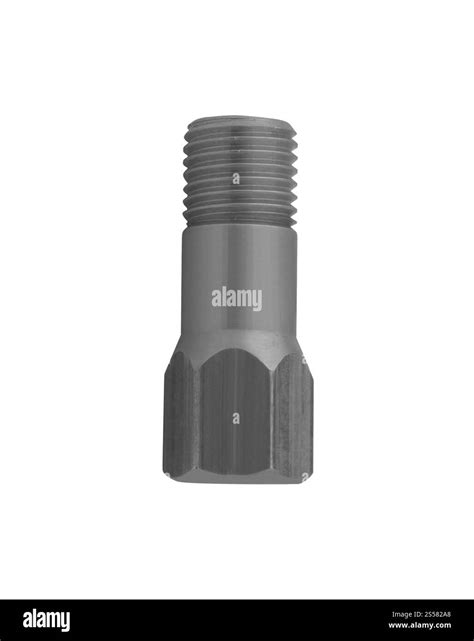 Closeup Metal Screw Isolated On White Background Closeup Metal Screw