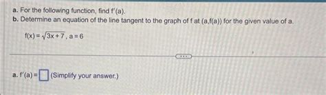 solved a for the following function find f′ a b