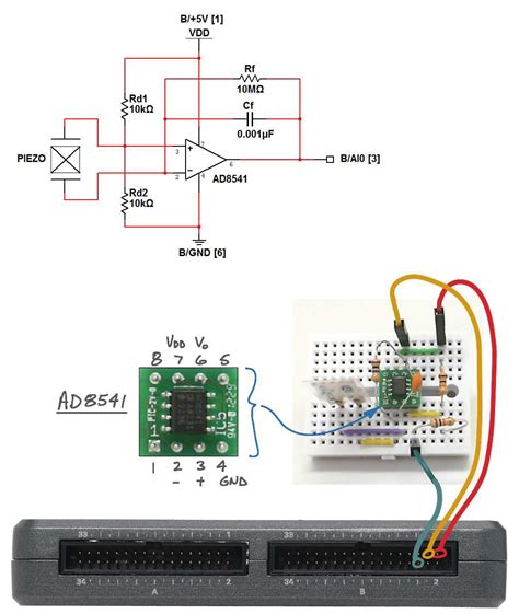 Piezoelectric Sensor Schematic Diagram