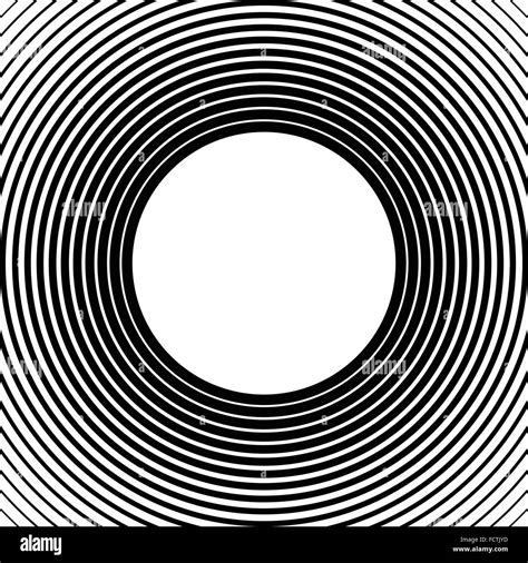 Radiating Radial Circles Monochrome Pattern Background Abstract Minimal Vector Ripple