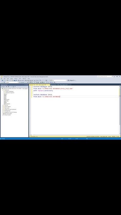 Restore Database Sqlserver Breakup Photography Smartphone Databasebackup Youtube