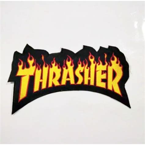 Jual Patch Bordiran Thrasher Emblem Jaket Besar Keren Shopee Indonesia