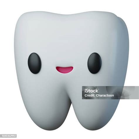 귀여운 카와이 하얀 치아 만화 캐릭터 3d 그림 치과 또는 구강 테마 개념 마스코트 3차원 형태에 대한 스톡 사진 및 기타 이미지 3차원 형태 건강관리와 의술 건강한