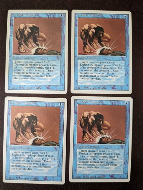 4x Unstable Mutation Magic The Gathering Mtg Collectible Card Game Ebay