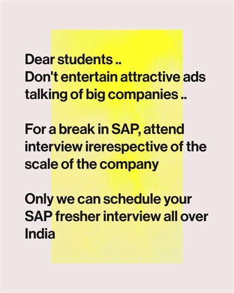 Ganesh Gaikwad On Linkedin Sap Freshers And Trainees And Experienced Interviews No Interview