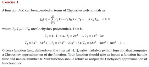 Solved Exercise 1 A Function F X Can Be Expanded In Terms Chegg Com