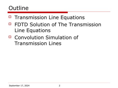 Transmissionline Modelling And Analysisppt Physics Science