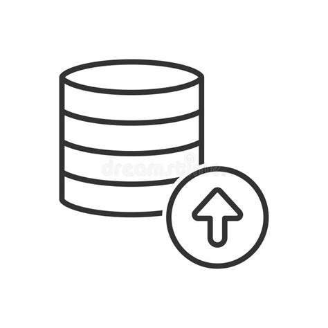 Data Center Upload Icon Server Upload Icon Stock Vector
