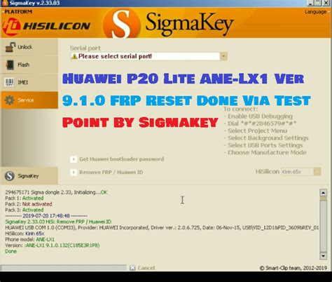 Huawei P20 Lite ANE LX1 Ver 9 1 0 FRP Reset Done Via Test Point By Sigmakey GSM Forum
