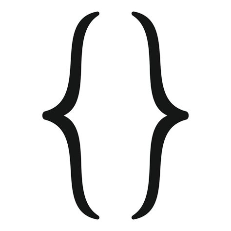Curly Brackets Representing Programming And Coding 52620114 Vector Art