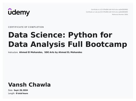 Vansh Chawla On Linkedin Datascience Python Udemy Learningjourney